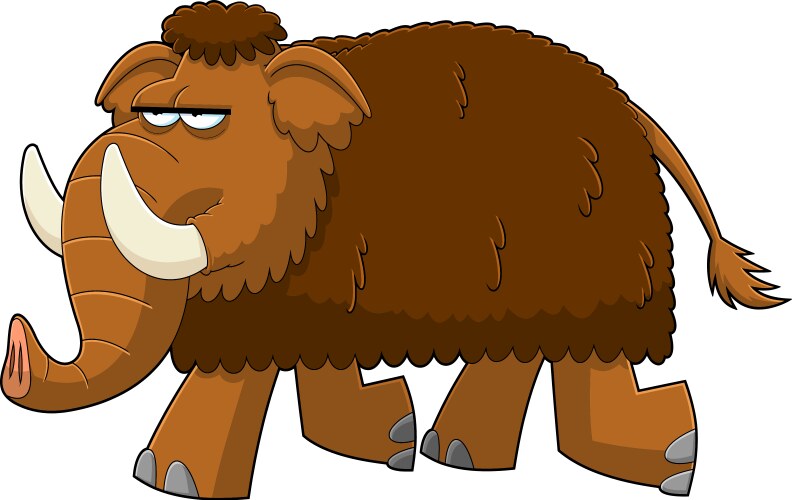 Mammoth cartoon character Royalty Free Vector Image