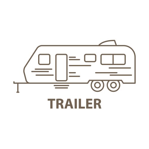 Airstream in linear Royalty Free Vector Image - VectorStock