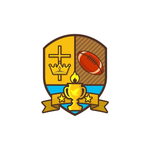 Christian sports logo Royalty Free Vector Image
