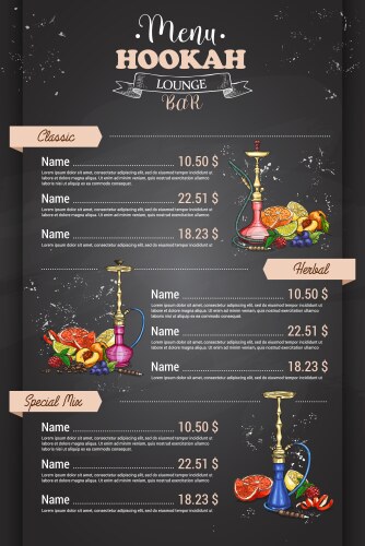 Color menu design Royalty Free Vector Image - VectorStock