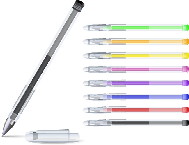 Office pens Royalty Free Vector Image - VectorStock