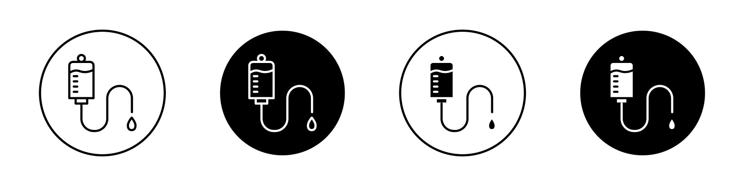 Blood transfusion icon with a drop Royalty Free Vector Image