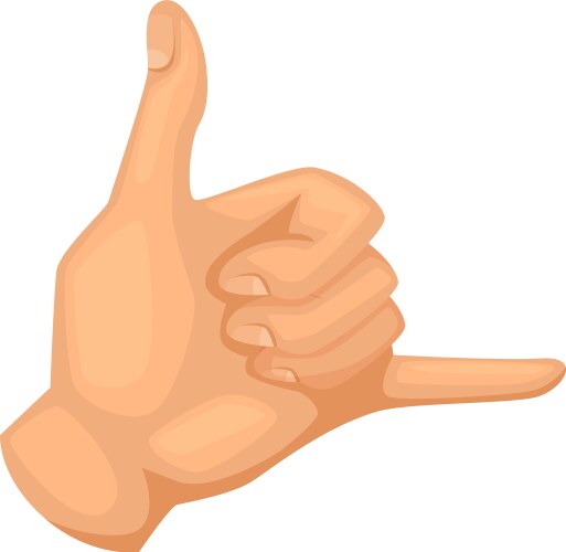 Trendy hand gesture icon isometric style Vector Image