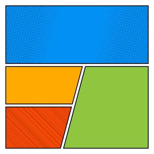 Comics blank layout template background Royalty Free Vector