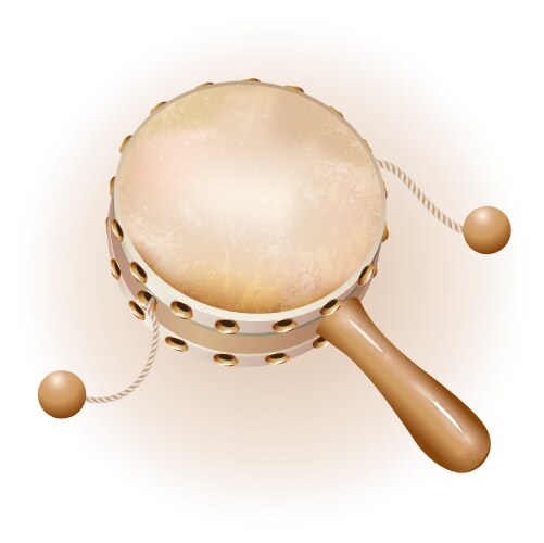 Hand drum on white background Royalty Free Vector Image
