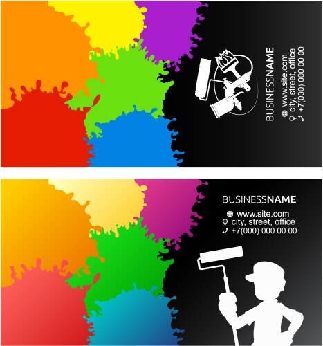 Painters Business Cards Vector Images (over 540)