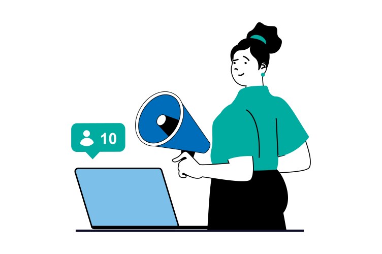 Target audience customers outreach and sales Vector Image