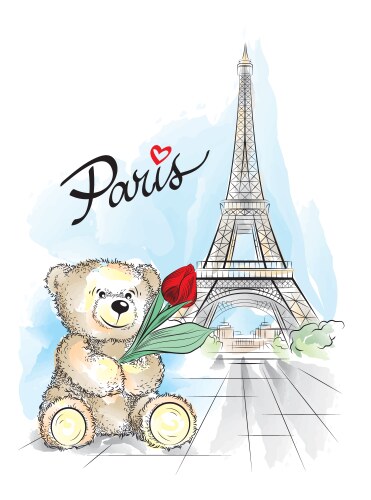 Eiffel macaron tower Royalty Free Vector Image