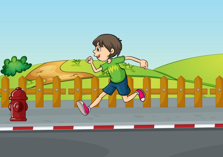 Boy Running Drawing Vector Images (over 3,400)