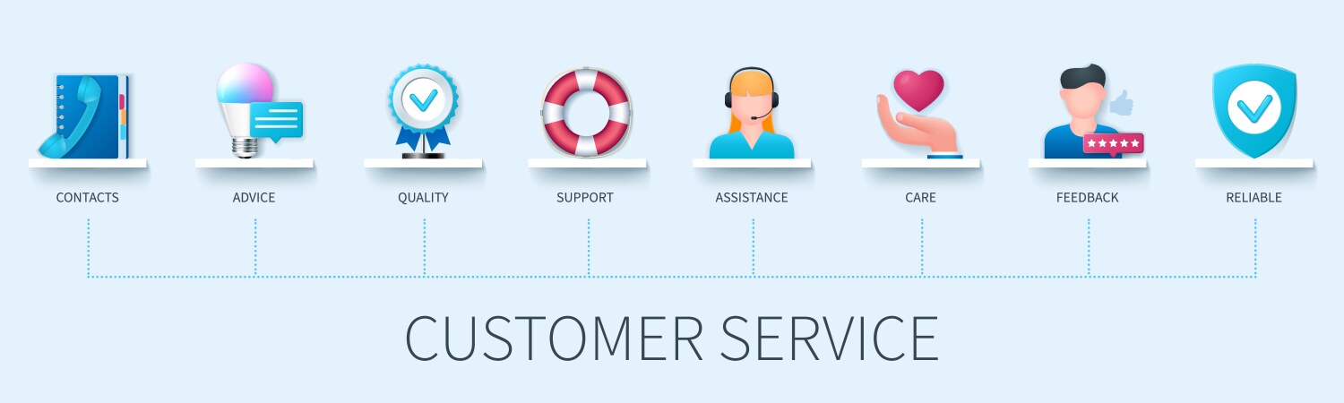 Customer service smiling office operators Vector Image