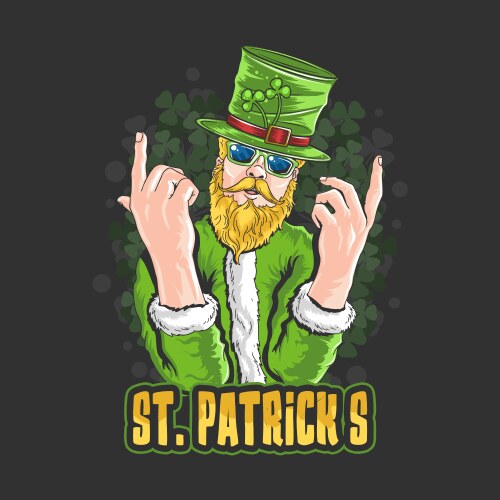 Rabbit easter st patricks day Royalty Free Vector Image