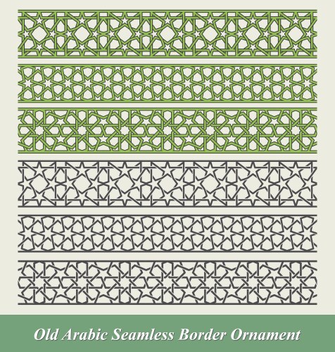 Arabic and islamic seamless border ornament Vector Image
