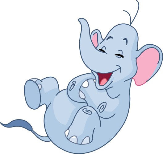 Cute elephant with balloons Royalty Free Vector Image