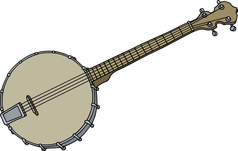 Five string banjo Royalty Free Vector Image - VectorStock