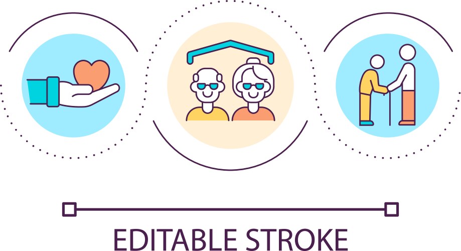 Elderly care logo Vector Images & Graphics for Commercial Use | VectorStock