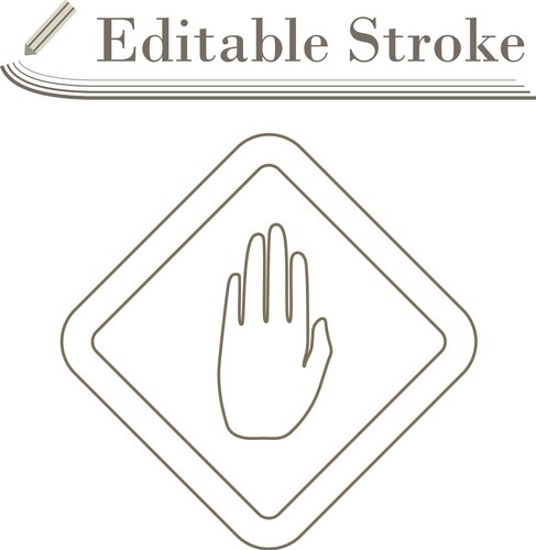 Audible warning devices prohibited icon Royalty Free Vector