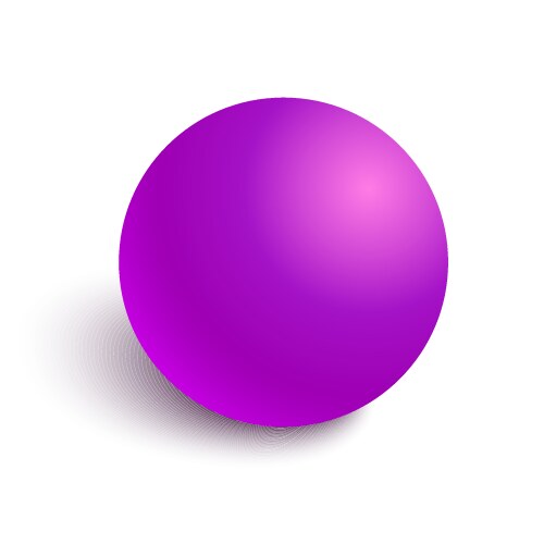 Purple ball on white isolated background Vector Image
