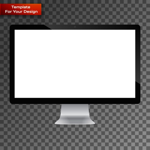 Computer display monitor icon Royalty Free Vector Image