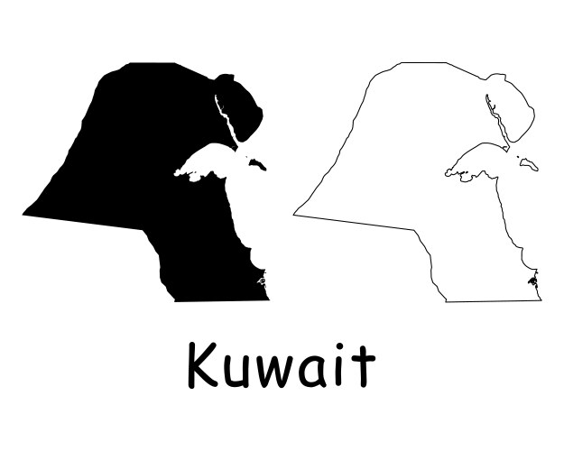 Kuwait Map Outline Vector Images (over 410)