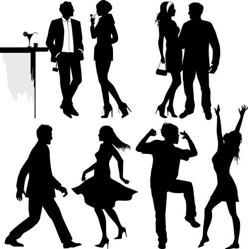 Party People Silhouette Vector Images (over 20,000)