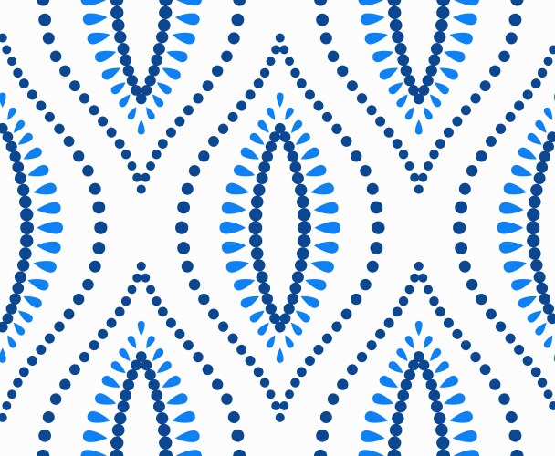 White blue ogee pattern Royalty Free Vector Image