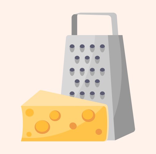 Grater and cheese Royalty Free Vector Image - VectorStock