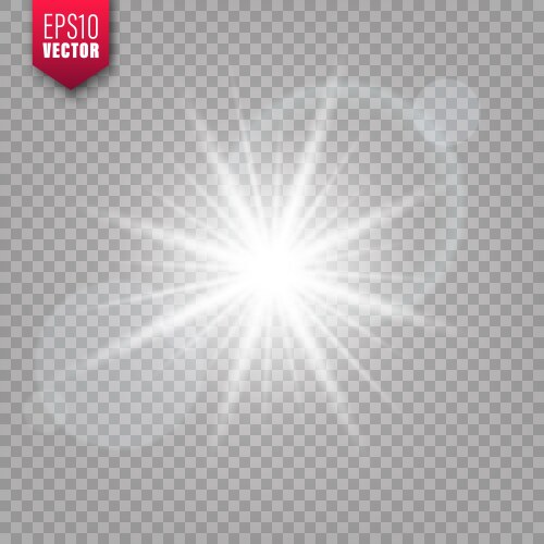 Transparent white light effect background Vector Image