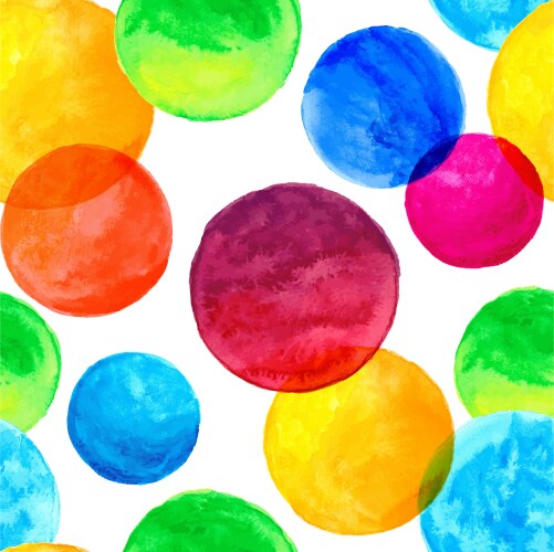 Rainbow watercolor circles Royalty Free Vector Image