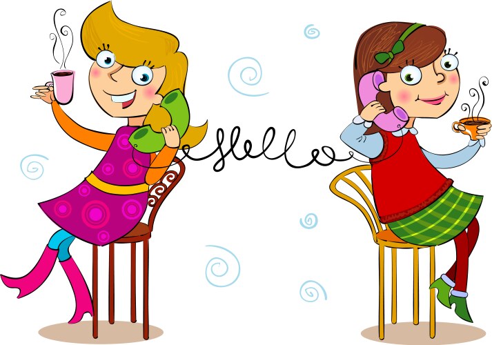 People calling telephone communication Royalty Free Vector