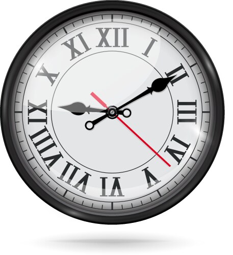 Clock with roman numerals Royalty Free Vector Image