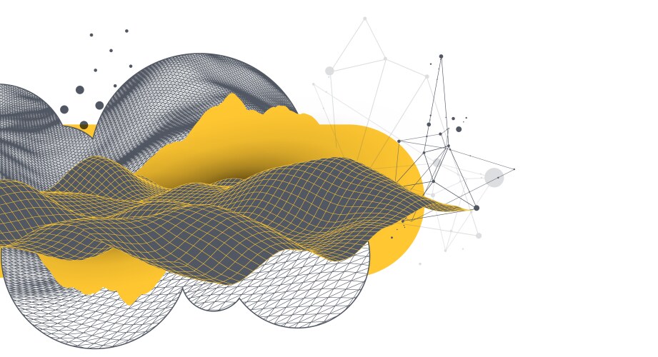 Abstract art wireframe background modern science Vector Image