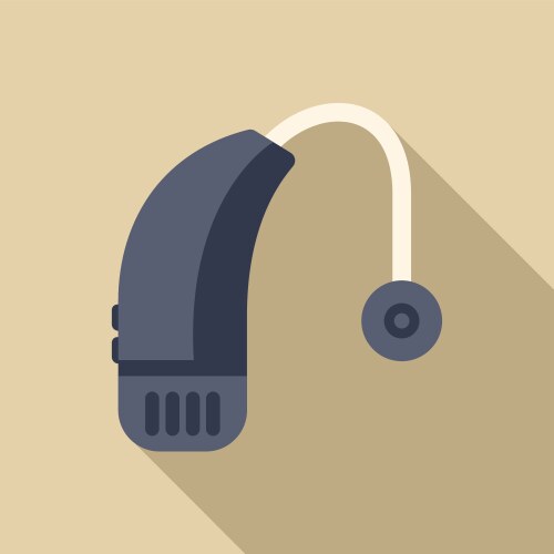 Behind the ear hearing aid improving loss Vector Image