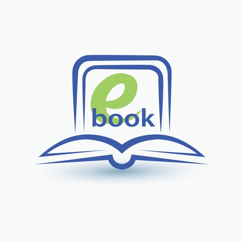 Playful book open logo templateprint Royalty Free Vector
