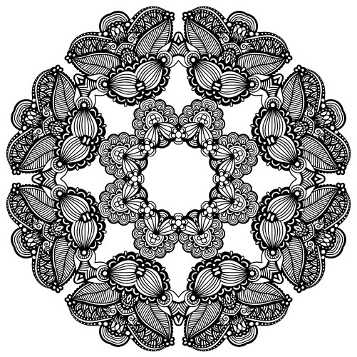 Ornamental geometric doily pattern Royalty Free Vector Image