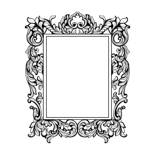Ornamental mirror frame high quality Royalty Free Vector
