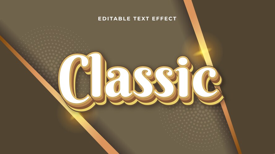 Blue white and red classic 3d editable text Vector Image