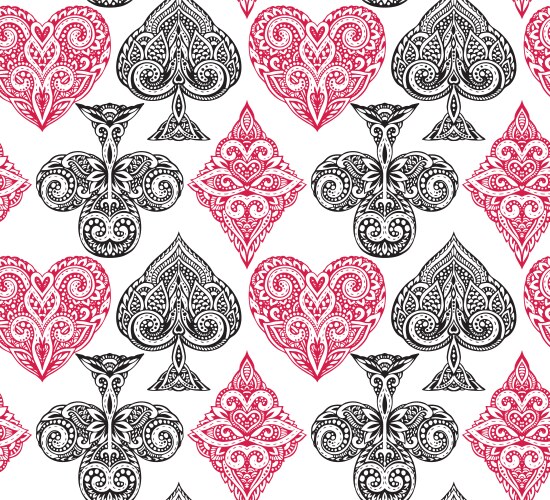 Playing cards symbols Royalty Free Vector Image