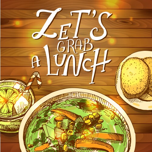 Lunch poster Vector Images & Graphics for Commercial Use | VectorStock