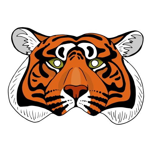 Tiger Face Mask Vector Images (over 500)