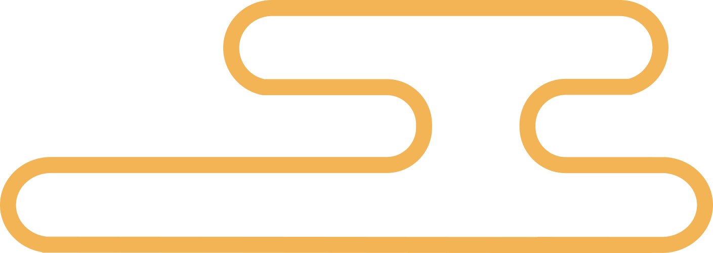 Traditional asian abstract geometric cloud outline