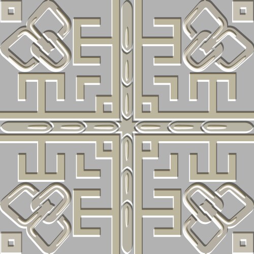 Modern geometric 3d meander seamless pattern Vector Image