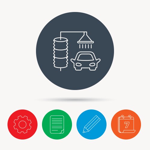 Automatic carwash icon cleaning station sign – Royalty-Free Vector ...