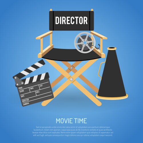 Cinema and movie time Royalty Free Vector Image