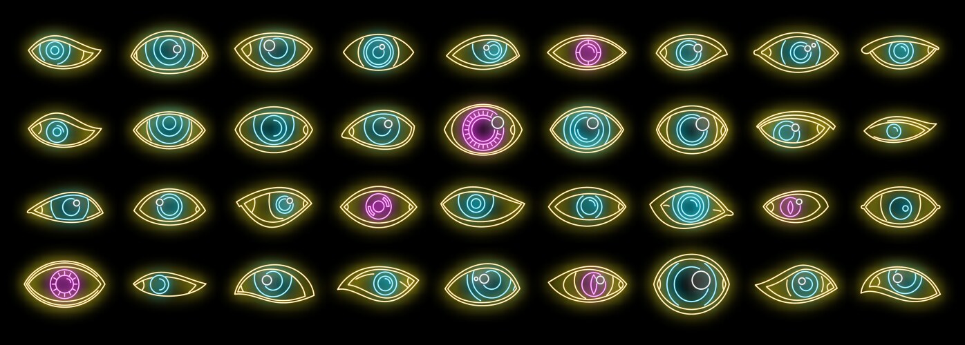 Neon Eyes Vector Images (over 5,400)