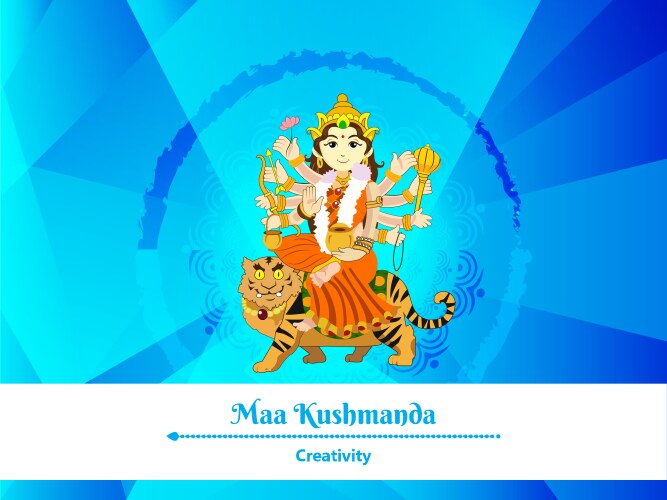 Goddess durga - ninth form- maa siddhidatri Vector Image