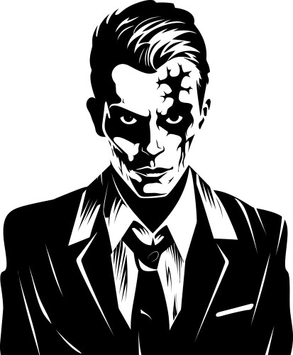 Nightmarish nemesis killer logo icon morbid Vector Image