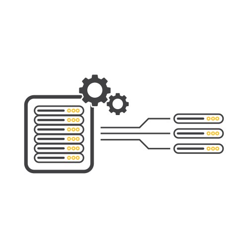 Computer server icon Royalty Free Vector Image