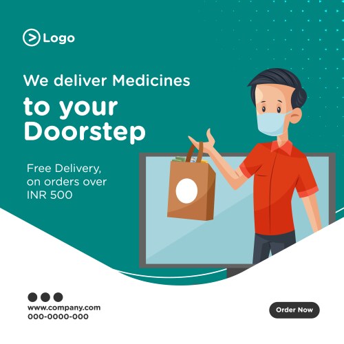 Banner design medical pharmacist Royalty Free Vector Image