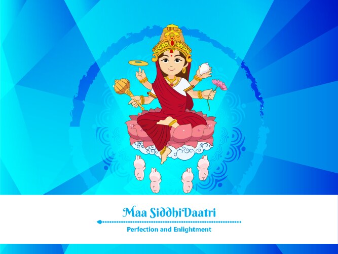 Goddess durga - seventh form- maa kalratri Vector Image