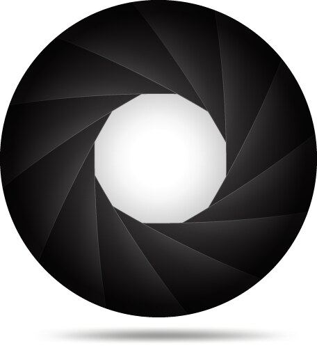 Camera shutter aperture Royalty Free Vector Image